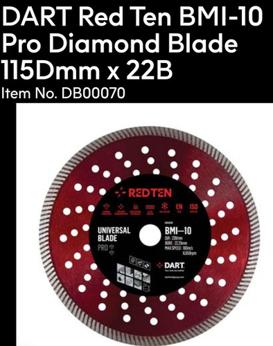 DART red ten PRO BMI-10 Diamond blade | High Class Paving Supplies Ltd