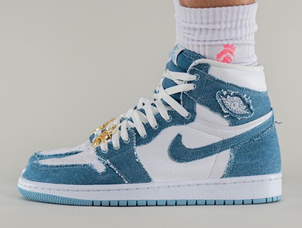 Imagens detalhadas do Air Jordan 1 High "Denim"