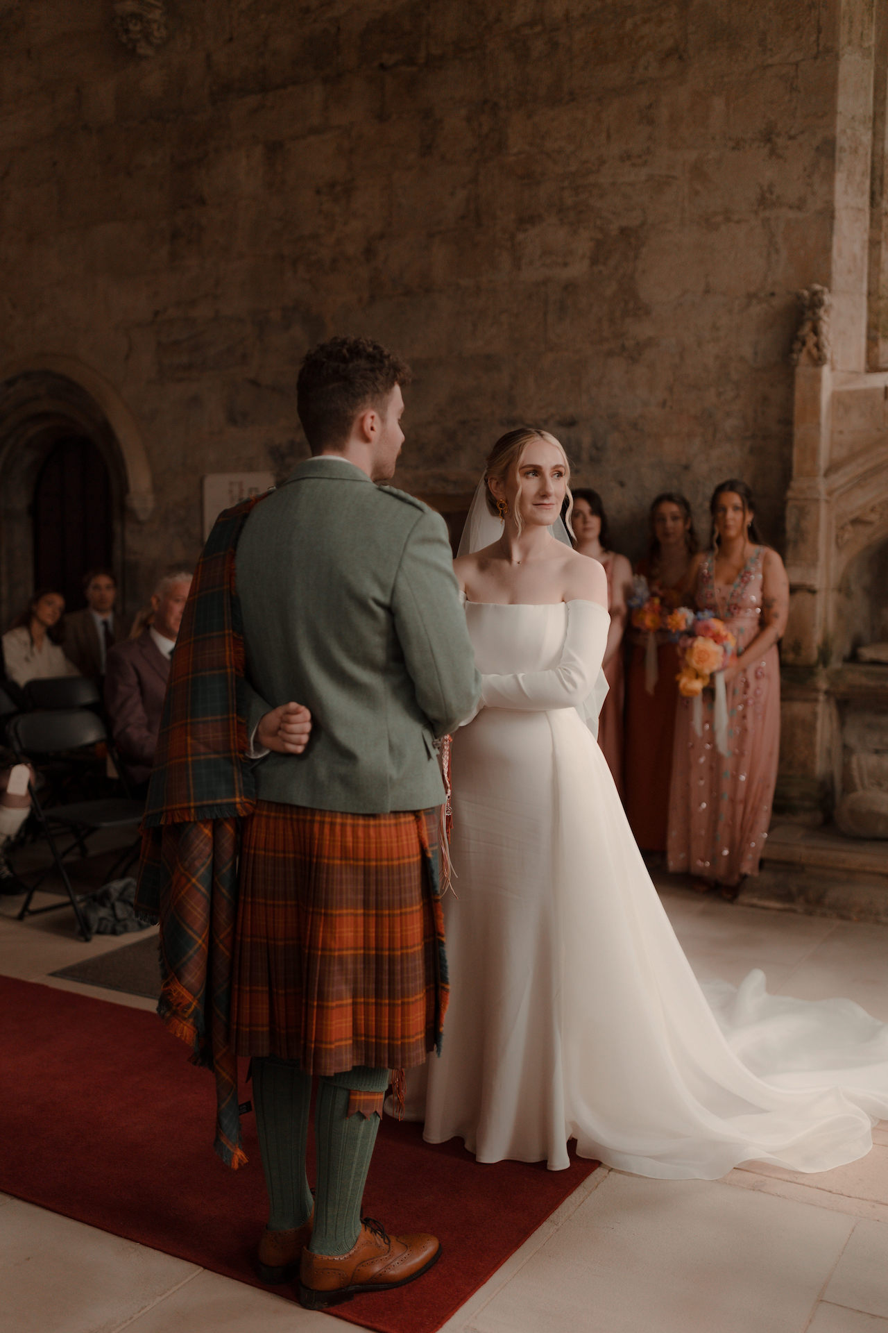 COLOURFUL MANOR HOME WEDDING AT WINTON CASTLE