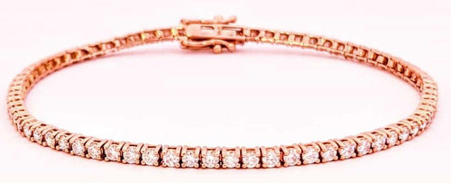 Diamond Tennis Bracelet 14k Rose Gold | ESSKAY GEMS