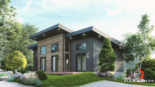 4 bedroom bungalow plan with basement | Plan Maison Québec