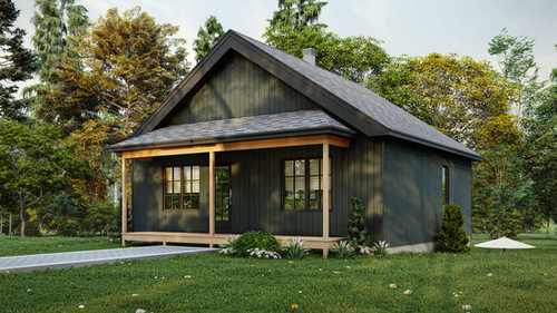 Chalet rustique avec rez-de-jardin 4 chambres | Plan Maison Québec