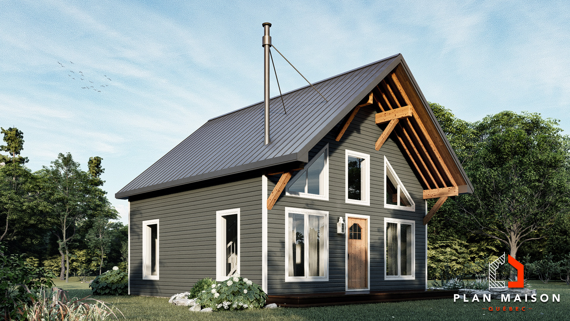 Two-story wood cottage | Plan Maison Québec