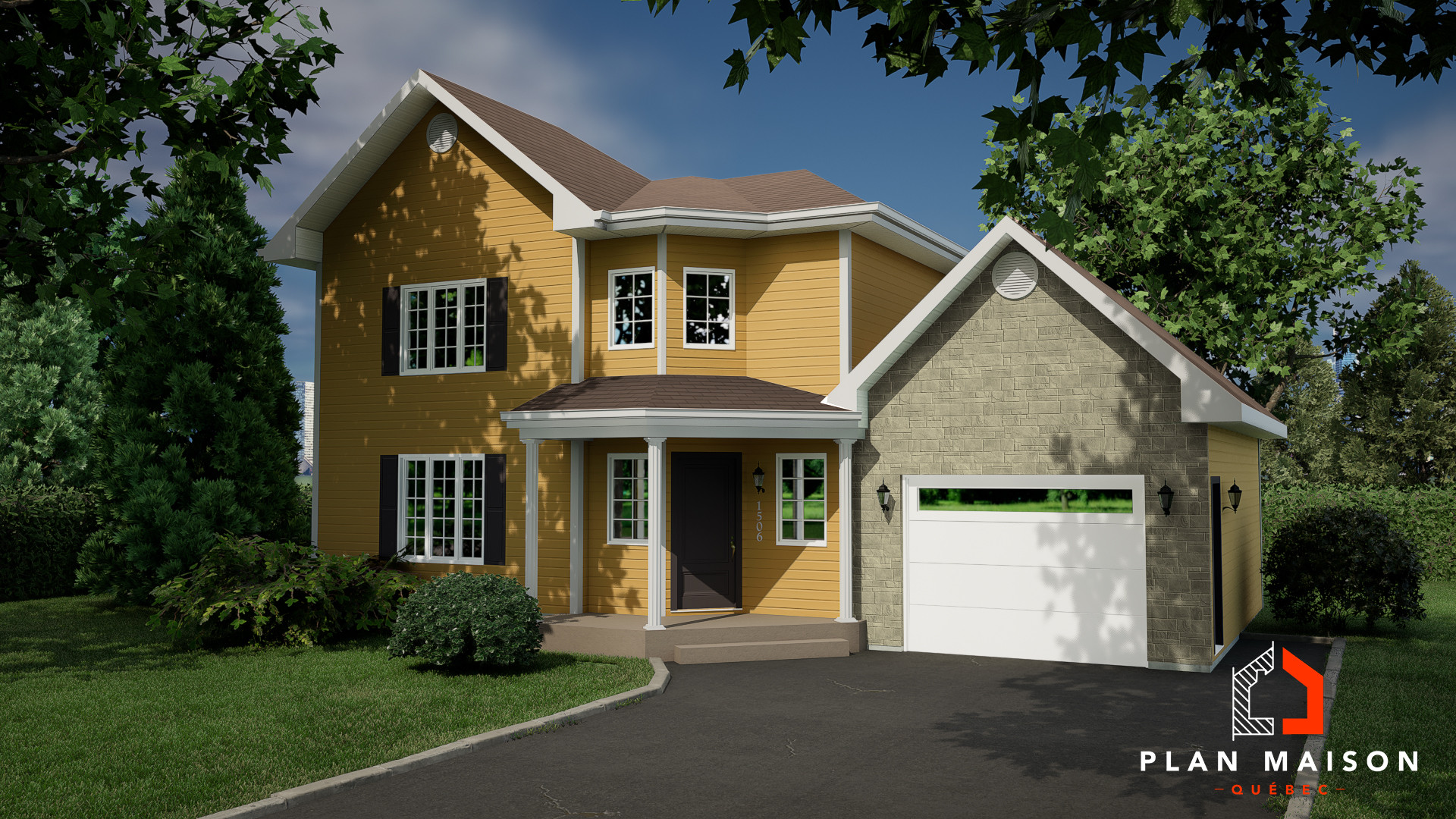 House with garage quebec | Plan Maison Québec
