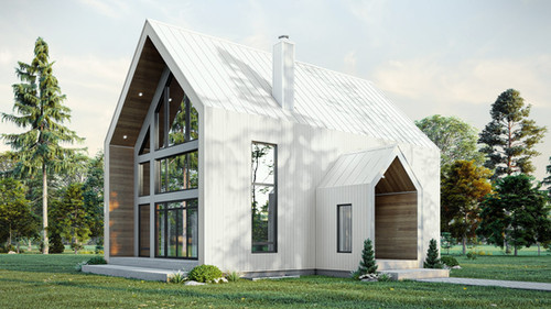 Modern Scandinavian chalet with mezzanine | Plan Maison Québec