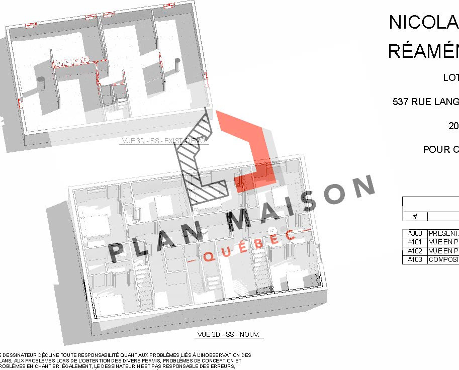 Renovation and development of basement house | Plan Maison Québec