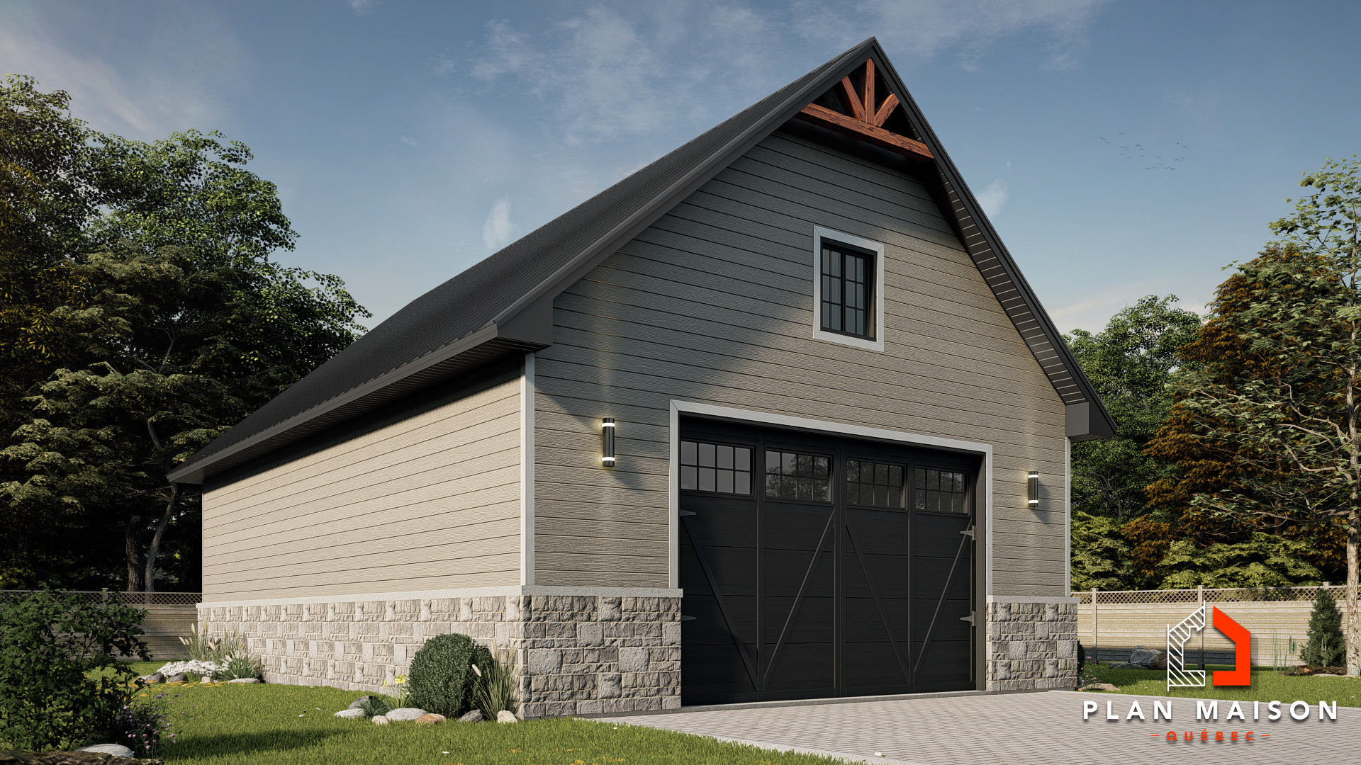 House with a separate garage | Plan Maison Québec