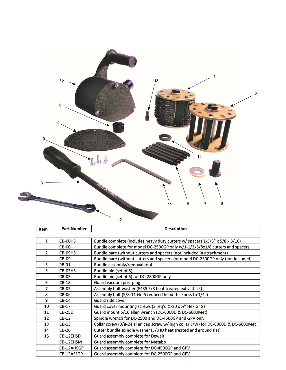 DDM Power Tools DC-4500GP and GPV Deck Crawler parts schematic