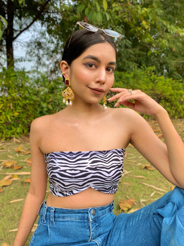 Zebra Print tube top | Nouveau Modiste