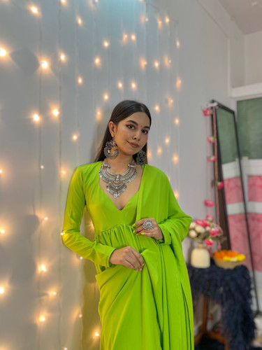 Lucious Lime Green Ethnic Set Nouveau Modiste