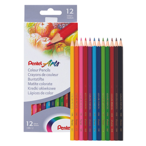 Colour Pencils Assorted Colours (CB8) | Pentel Australia