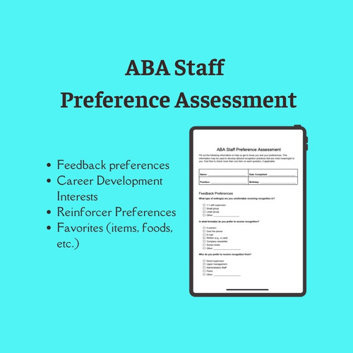 ABA Staff Preference Assessment | ABA Resource Center