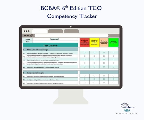 BCBA® TCO 6 Competency Tracker | ABA Resource Center