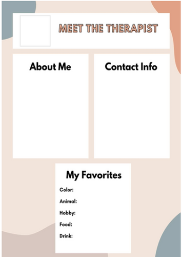 Fillable Meet the Therapist | ABA Resource Center