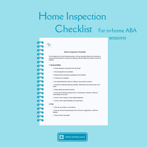 Home Inspection Checklist for In-Home ABA Sessions | ABA Resource Center
