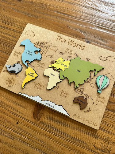 World Map Puzzle | Kids Corner