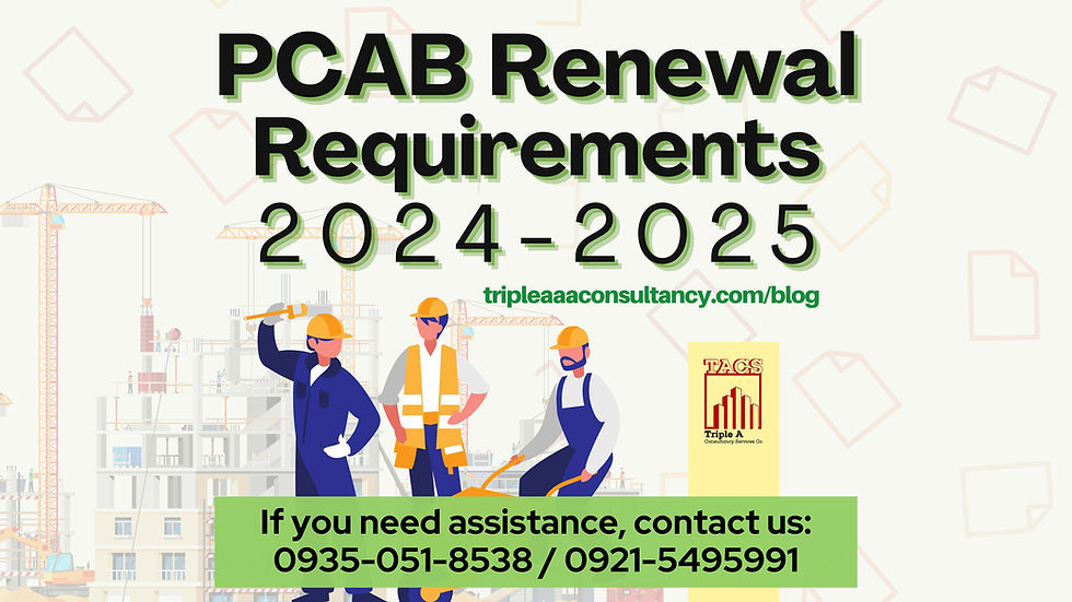 PCAB RENEWAL Requirements 2024-25