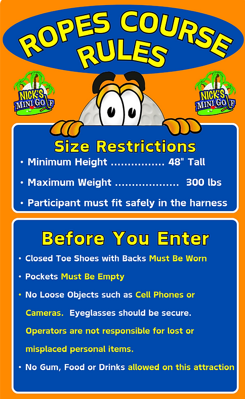 ROPES COURSE | Nick's Mini Golf