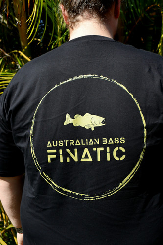 T-Shirt (Black and Gold) | Aussie Bass Finatic