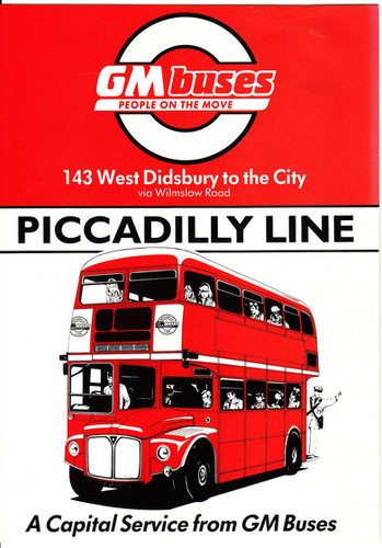 Bus Timetable Leaflet - GM Buses service 143 featuring Routemaster ...