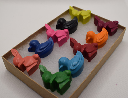 Small ducks & bunnies crayons | BeeCrayative