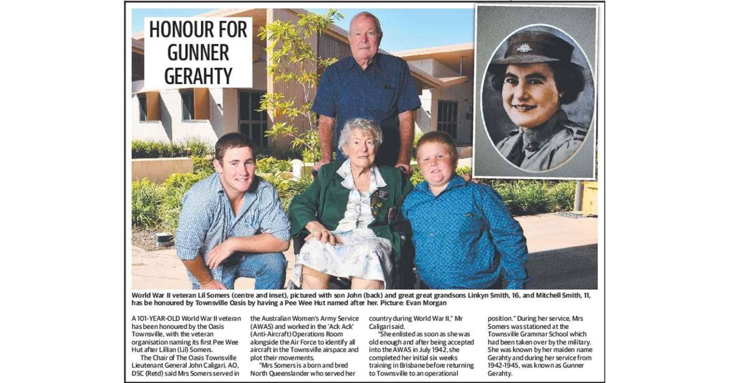 Honour for Gunner Gerahty
