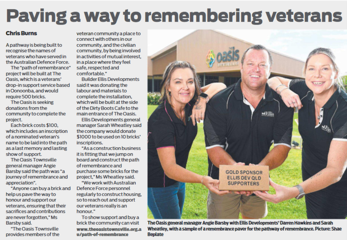 Paving a way to remembering veterans