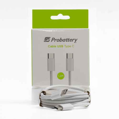 Cable Celular Smartphone USB Type C / Type C 1,2m | Probattery