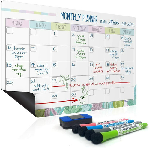 Erasable Magnetic Monthly Planner Whiteboard | HomeVibeDeals