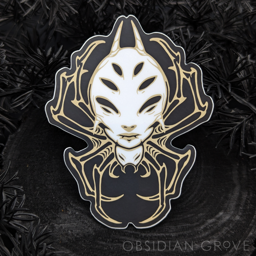 Mannequin Spider Sticker | Obsidian Grove