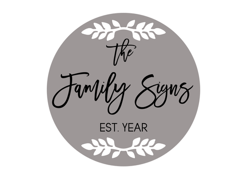 24" Family EST Sign with Accent "C" | WWD