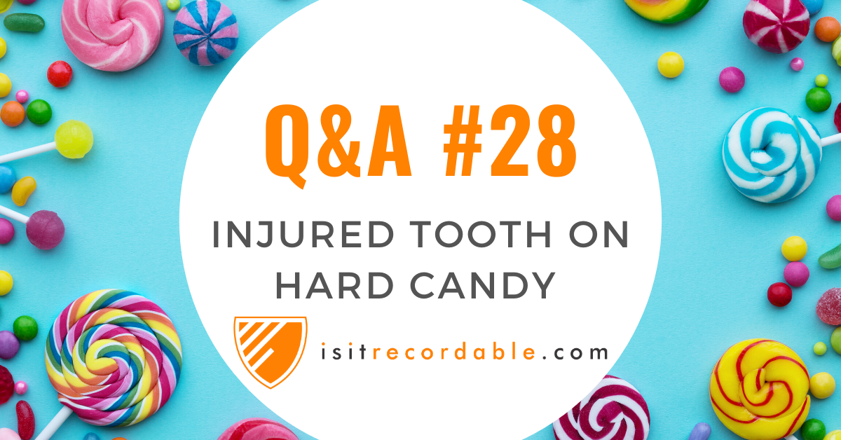 Injured Tooth on Hard Candy
