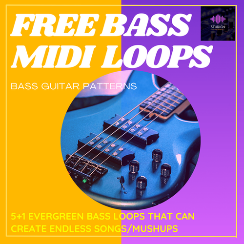 Free Bass Guitar MIDI Loops Pack | studio9music