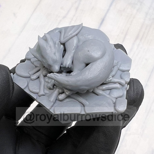 Sleeping dragon on a pile of bones - Paint your own dragon ...