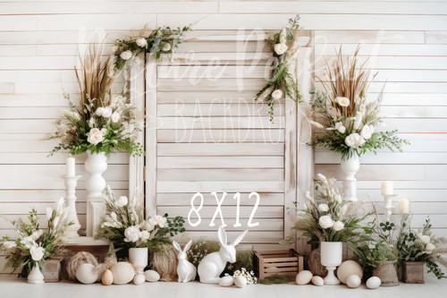 Shiplap Spring Bunny Backdrop | Picture Perfect