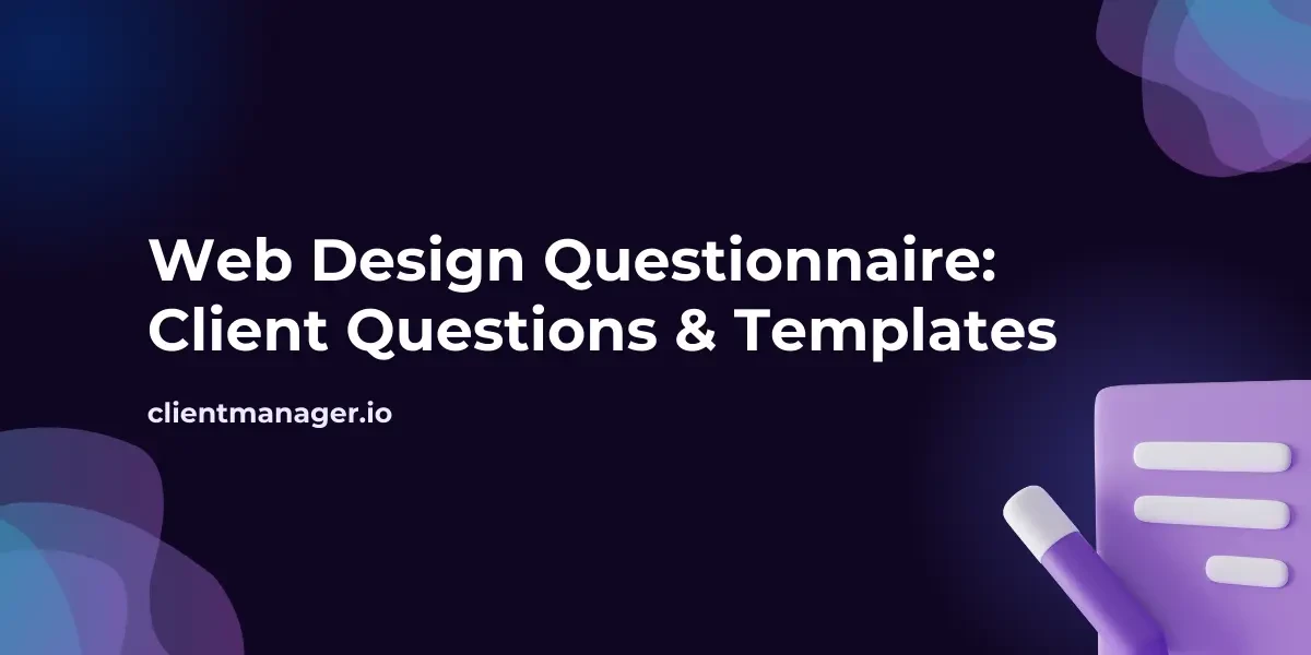 Web Design Questionnaire: Client Questions & Template