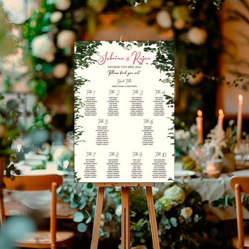 Enchanted Forest | Seating Plan | A & K Art and Kraft