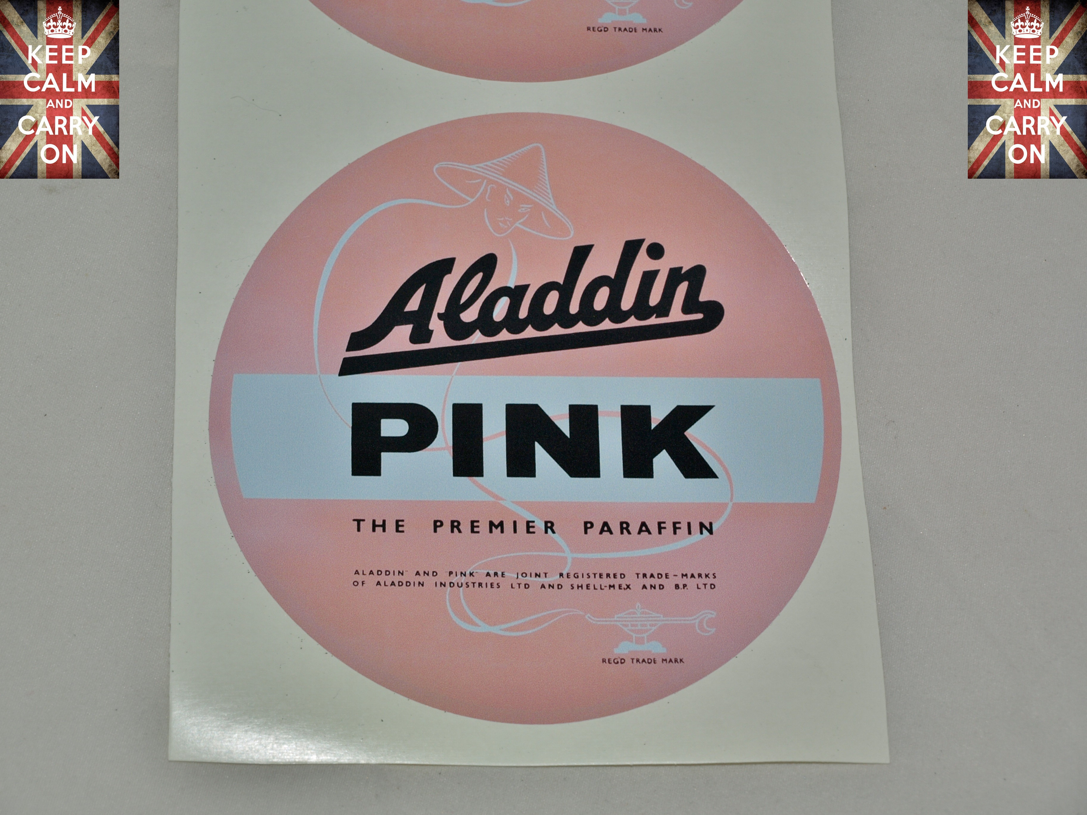 ALADDIN PINK PARAFFIN DECAL | tilleylampsandstoves