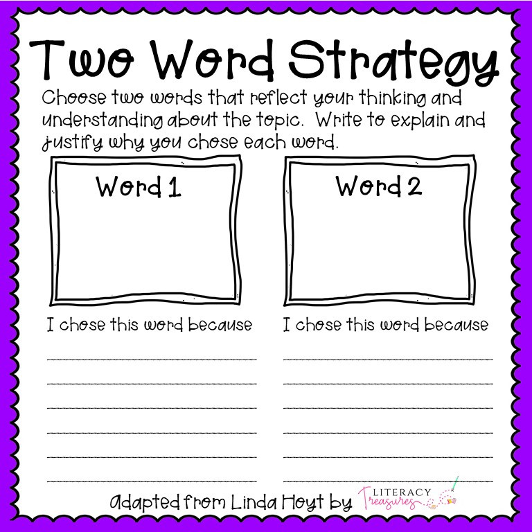 Literacy Treasure Tip Thursday: Two Word Strategy