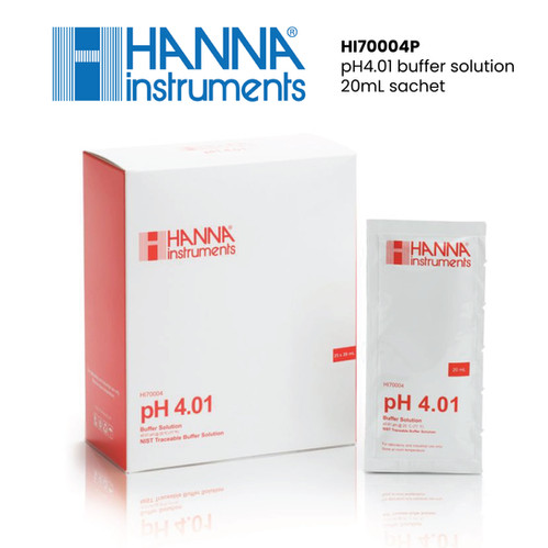 Hanna HI70004P pH 4.01 Calibration Buffer Sachet (20 mL) | maizestar