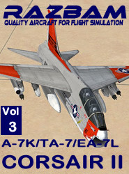 RAZBAM A-7K/TA-7/EA-7L Corsair II Volume 3 | Razbam Simulations