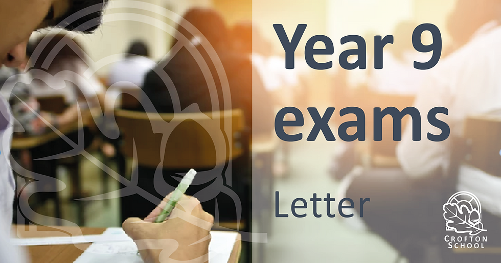 Year 9 exams letter