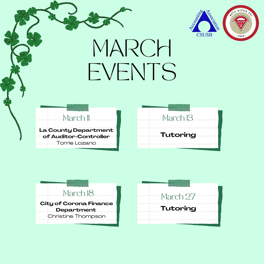 March Events!
