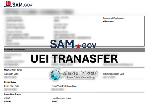미국 SAM UEI 이전 및 활성화 (로그인 ID, PW 분실) | 인트라클리닉컨설팅