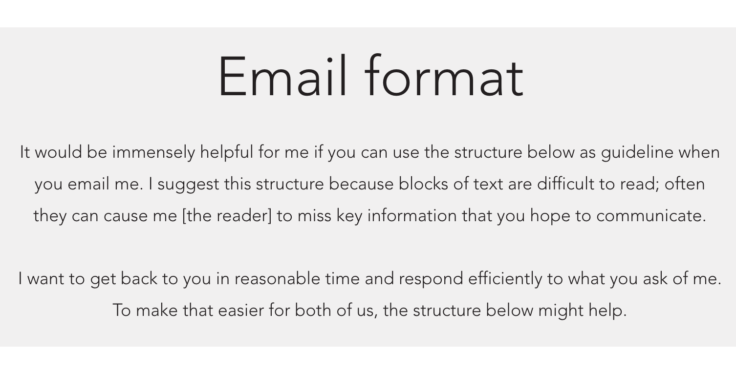 Suggested email structure | Thuyvy Nguyen