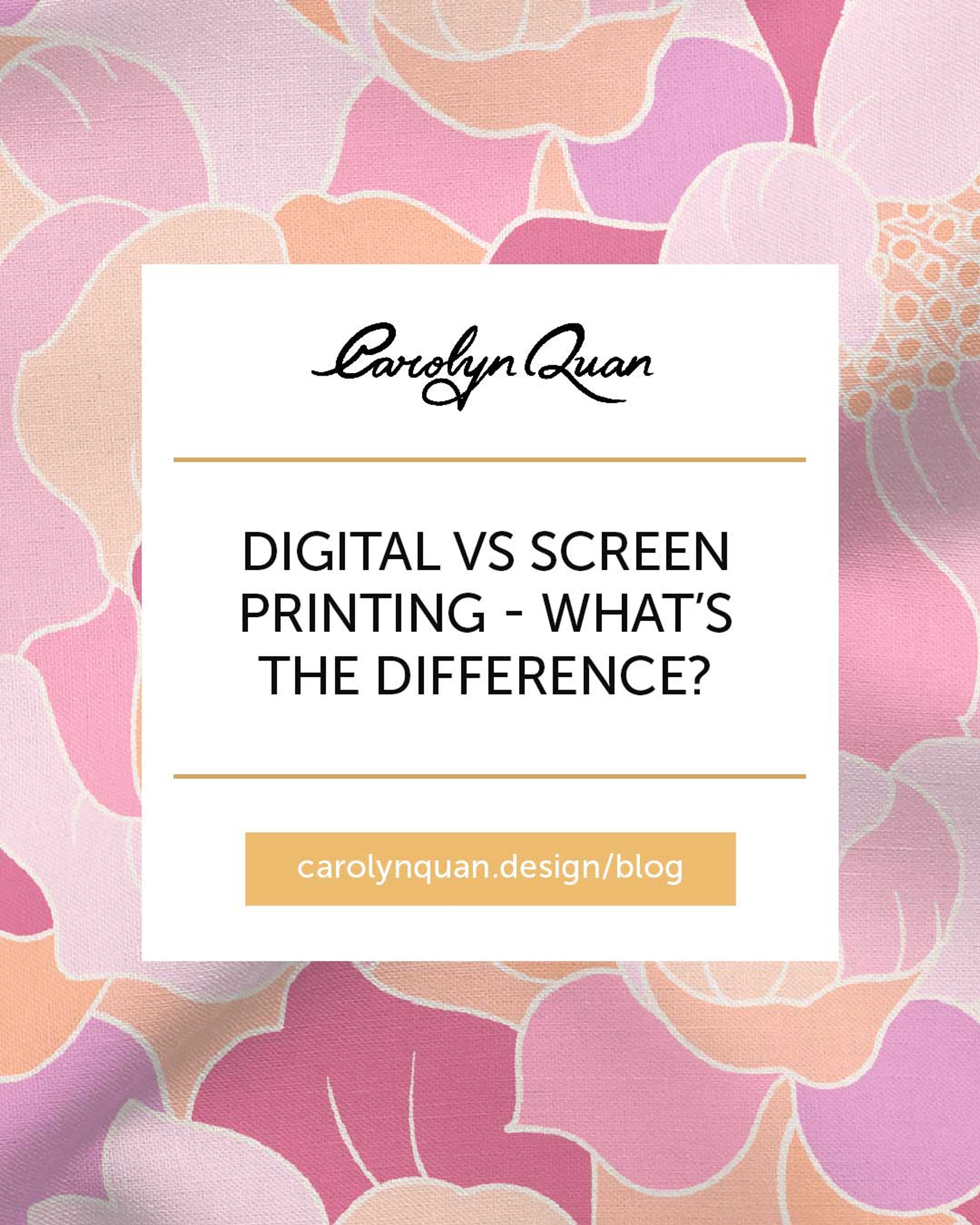 Digital vs screen printing - what’s the difference? | Carolyn Quan ...