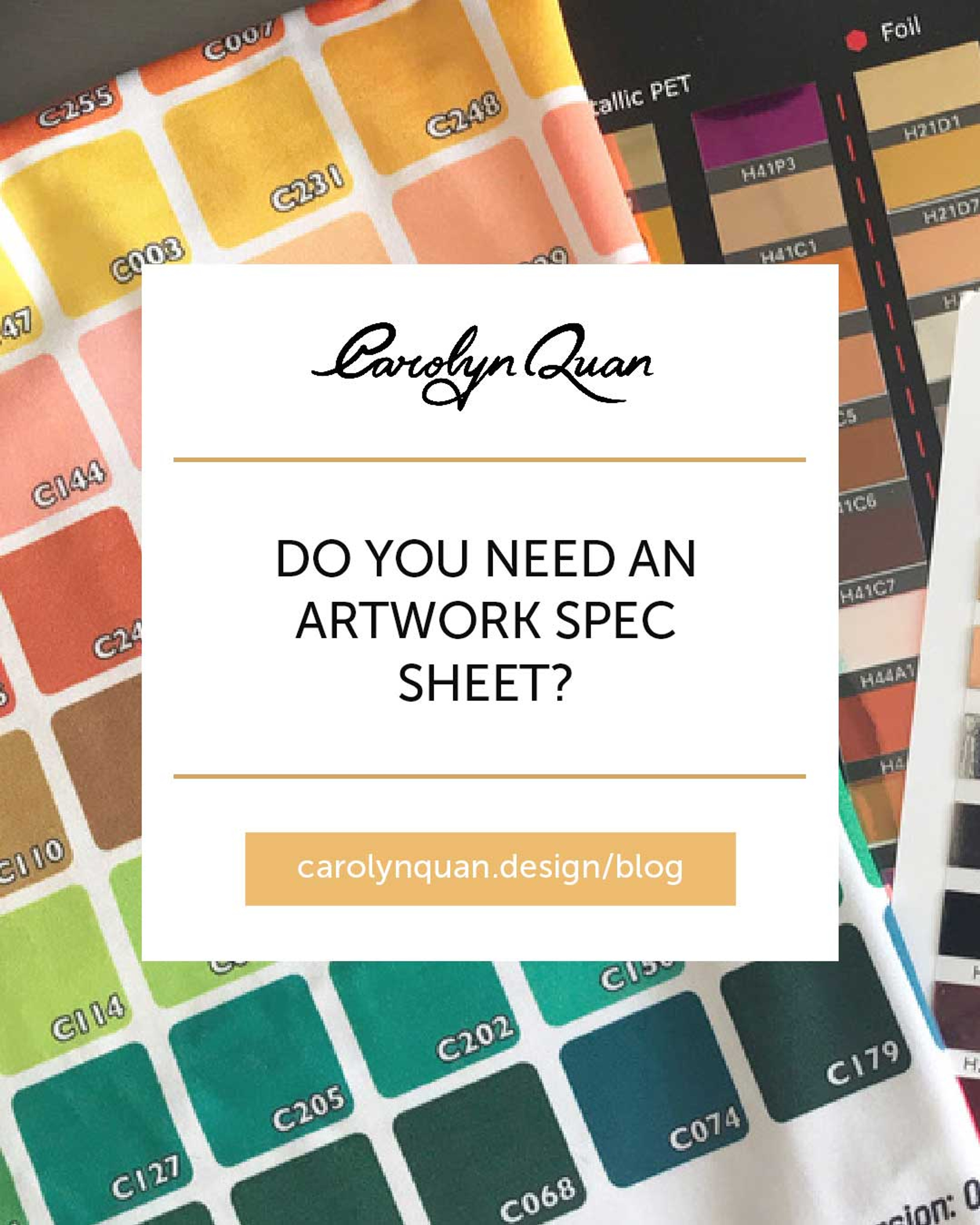 Do you need an Artwork Spec Sheet? | Carolyn Quan | Australia