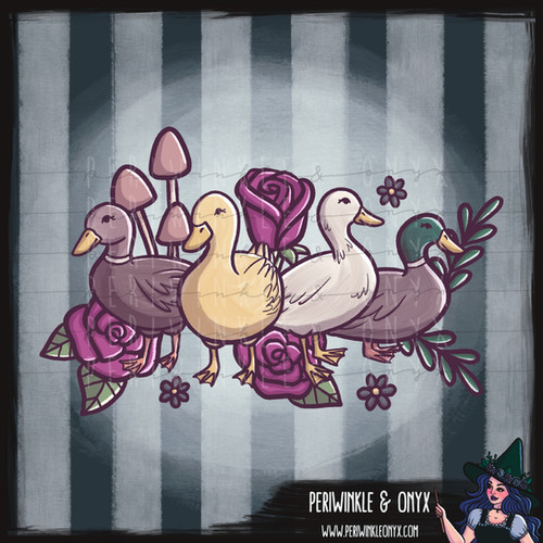 Cottagecore Ducks PNG | Periwinkle & Onyx