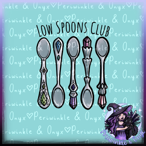 Low Spoons Club PNG | Periwinkle & Onyx