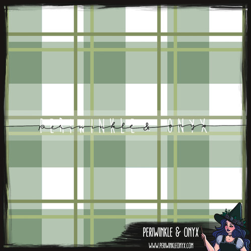 Cottagecore Animals Green Plaid Seamless Pattern | Periwinkle & Onyx